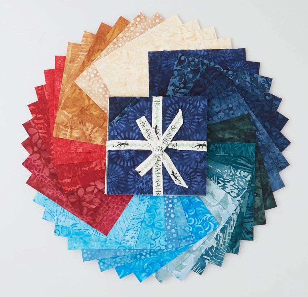 Winter’s Foliage Batiks - Charm Pack - (42) 5" Squares - Stamp Pack ...