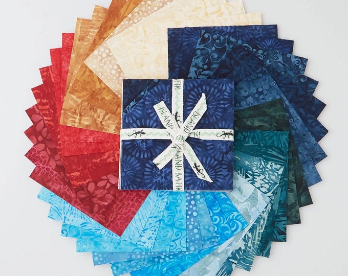 Winter’s Foliage Batiks - Charm Pack - (42) 5" Squares - Stamp Pack ...