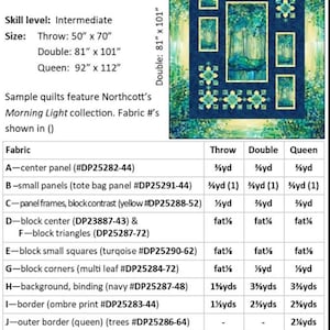 Edenvale - Quilt PATTERN - by Patti's Patchwork - Multiple Sizes - Features Morning Light Fabric ...