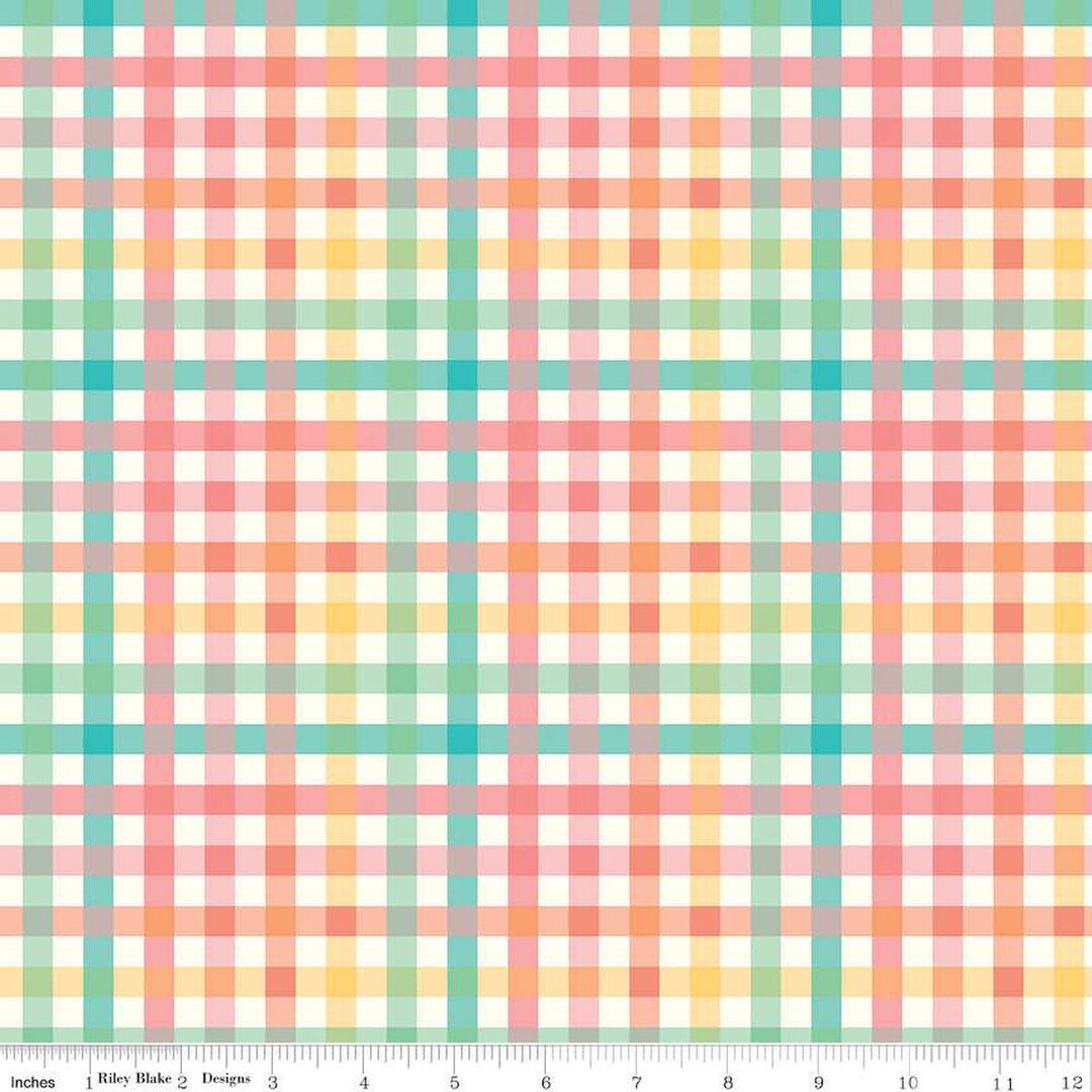 Gingham Cottage - Gingham Multi - Yardage - by Heather Peterson of Anka ...