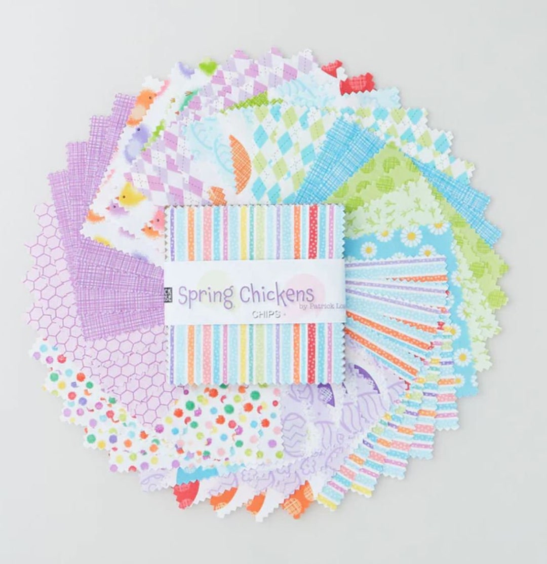 Spring Chickens - Charm Pack - 5" Chip Pack 42pcs - Northcott - Etsy