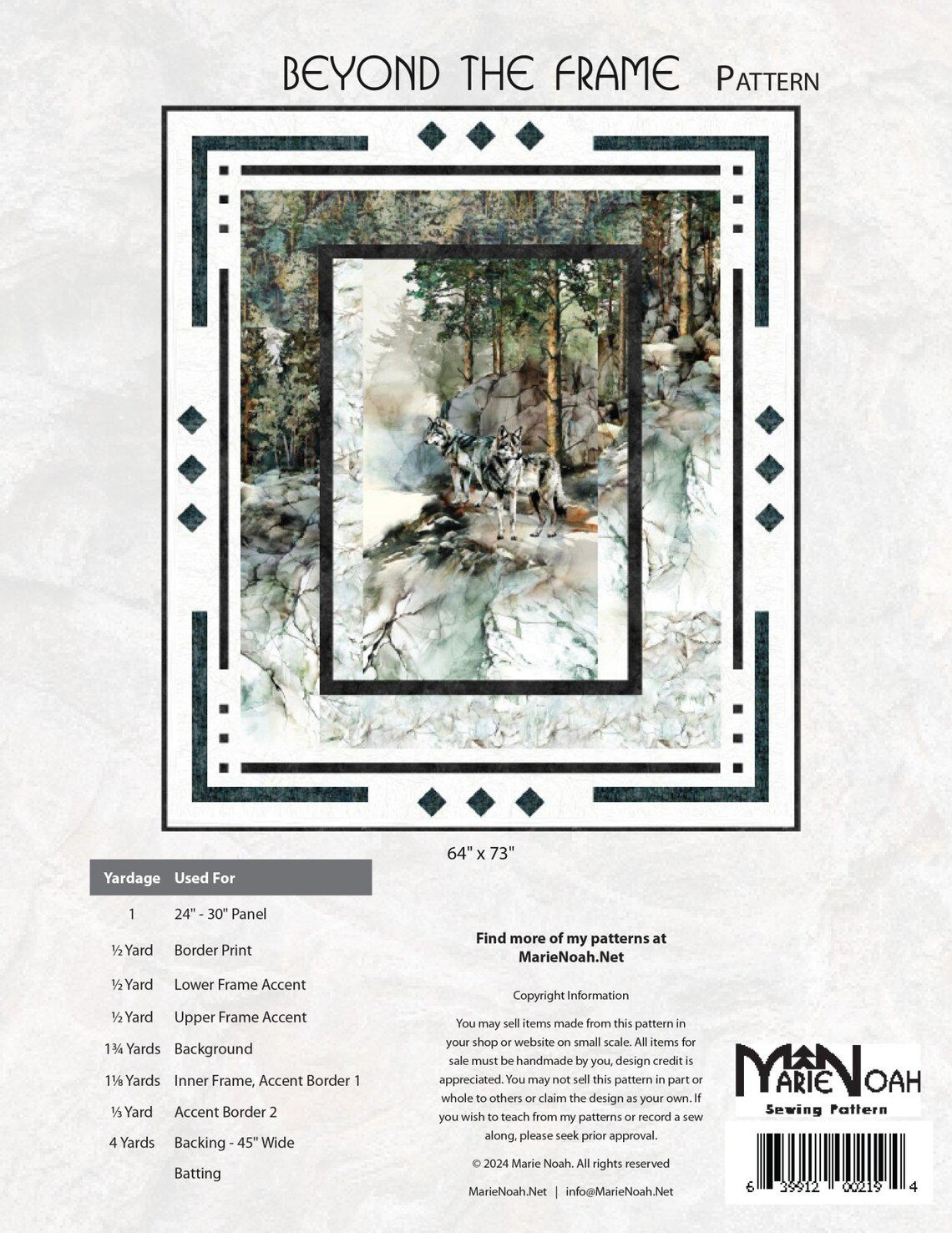 Beyond the Frame PATTERN - by Marie Noah at Northern Threads - Works ...