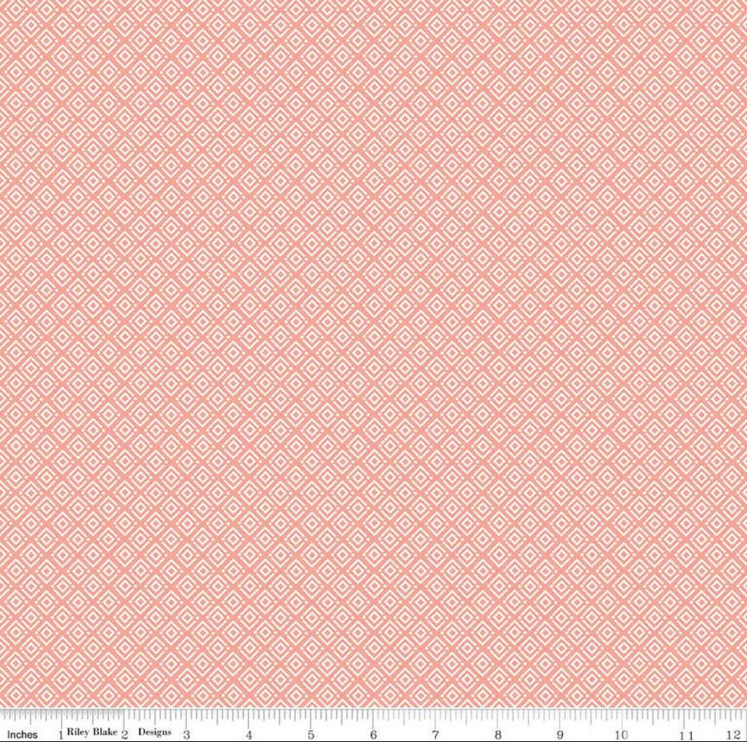 Hello Spring Geometric Coral - Riley Blake Designs C12963-CORAL - Etsy