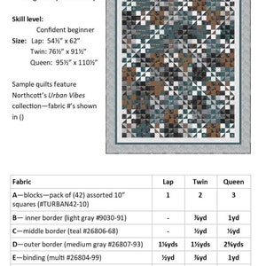 Split Nines - by Patti's Patchwork - Featuring Northcott's Urban Vibe Collection - PTNP043 - Etsy