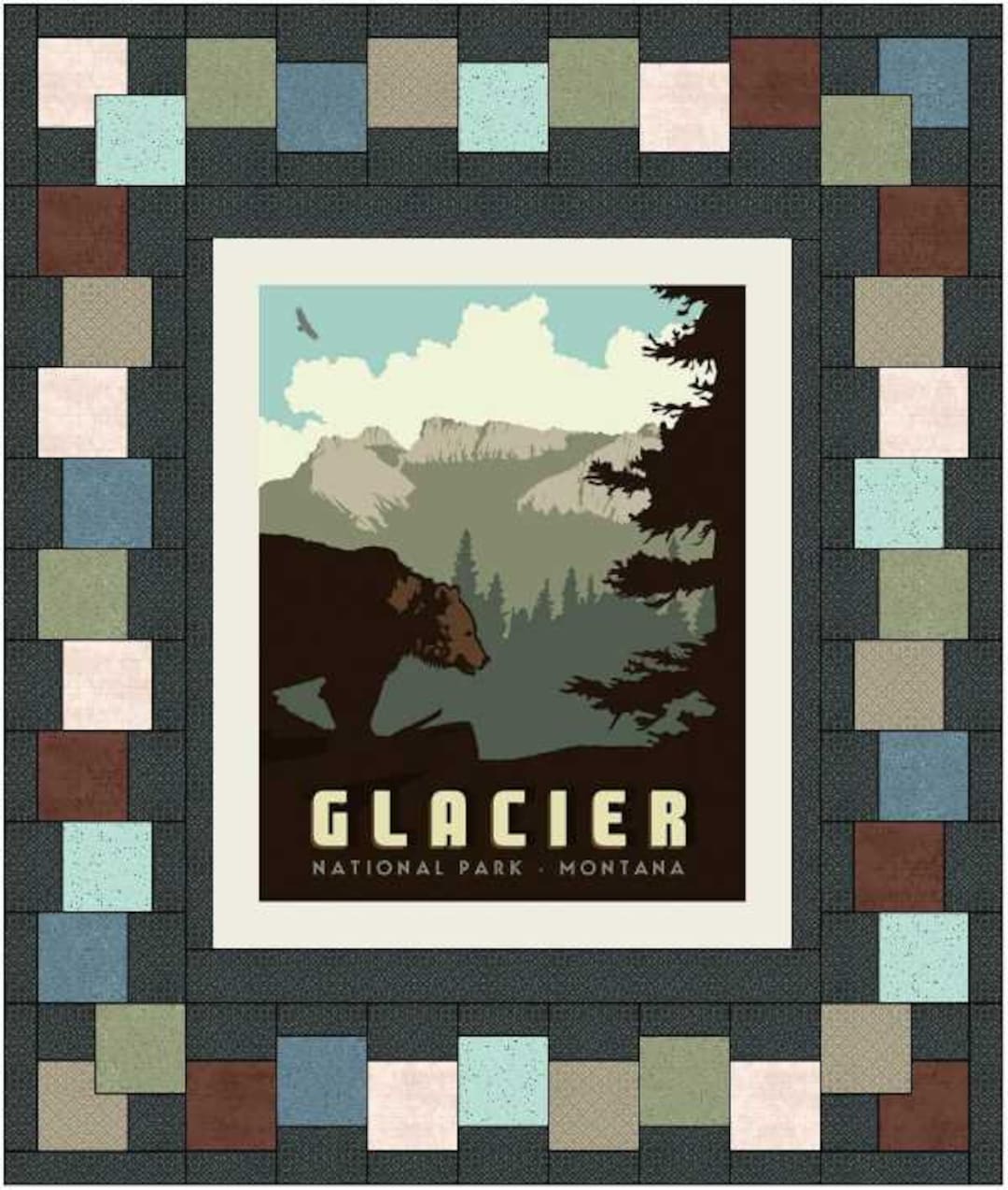 Glacier National Park Quilt KIT - Features National Parks Panel by ...