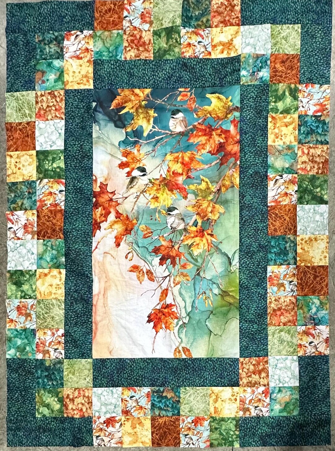 Autumn Breeze Hillside Charm - Quilt KIT - Pattern by Sugar Pine, Villa Rosa - Features Autumn ...