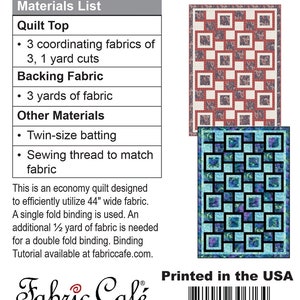 Arcade 3 Yard Quilt Pattern - by Fran Morgan of Fabric Cafe - 092322 - Etsy