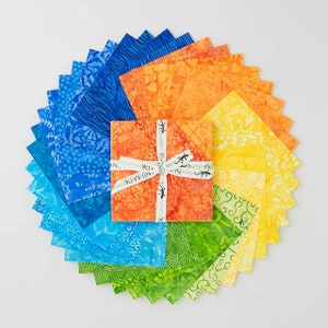 Summertime Batiks - Charm Pack - (42) 5" Squares - Stamp Pack - by ...