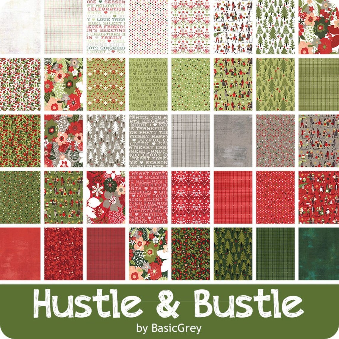 Hustle & Bustle 5 Charm Pack by Basicgrey for Moda | Etsy