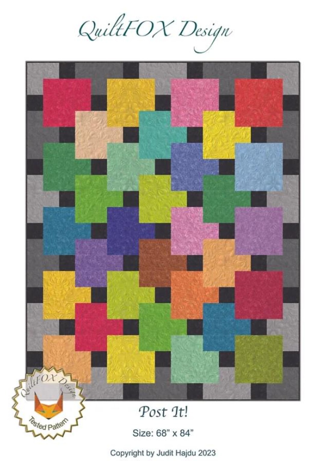 Post It! - Quilt PATTERN - by Quiltfox Design - 68" X 84" - Features ...