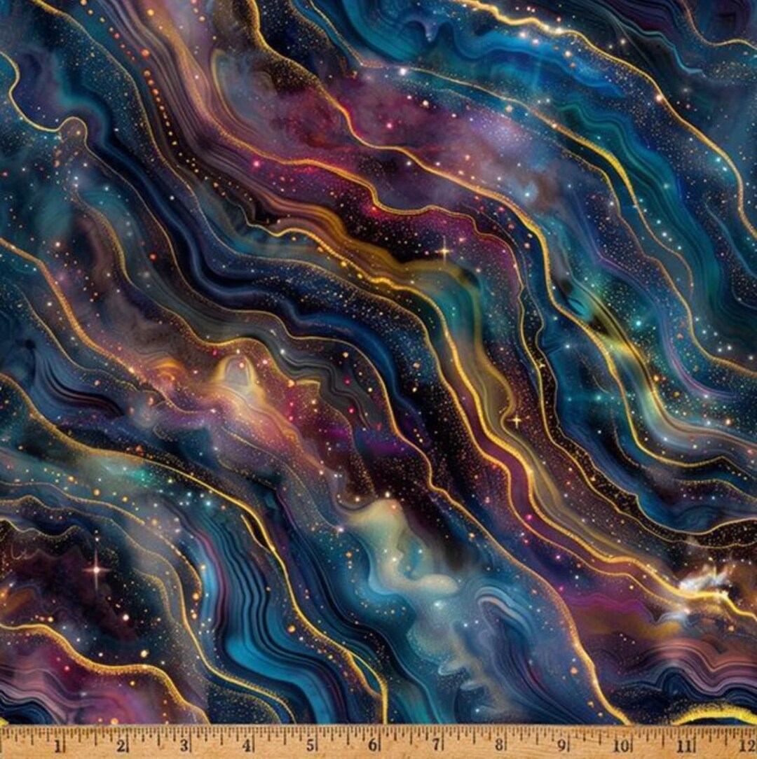 Hoffman Midnight Flora – Celestials – Galaxy Marble With Gold Accents ...