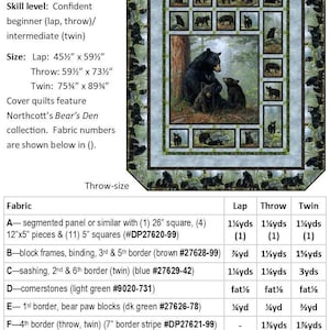 Bear Hugs - Quilt PATTERN - by Patti's Patchwork - Multiple Sizes ...