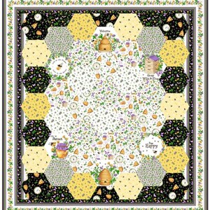 Super Honey Beehive - Quilt PATTERN - by Kissed Quilts - 63" X 69" - Layer Cake Friendly ...