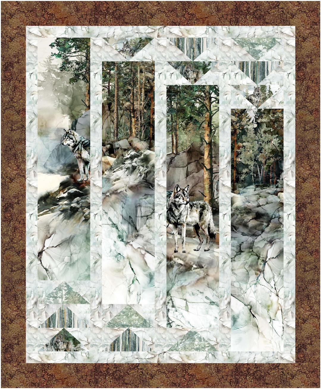Ingots - Quilt KIT - Features Lone Wolf Fabric by Northcott - Pattern ...