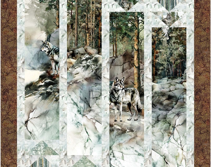 Ingots - Quilt KIT - Features Lone Wolf Fabric by Northcott - Pattern ...