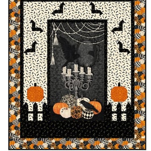 Batty Night Quilt KIT W/ Candelabra RAVEN Panel & Northcott's Hallow's ...