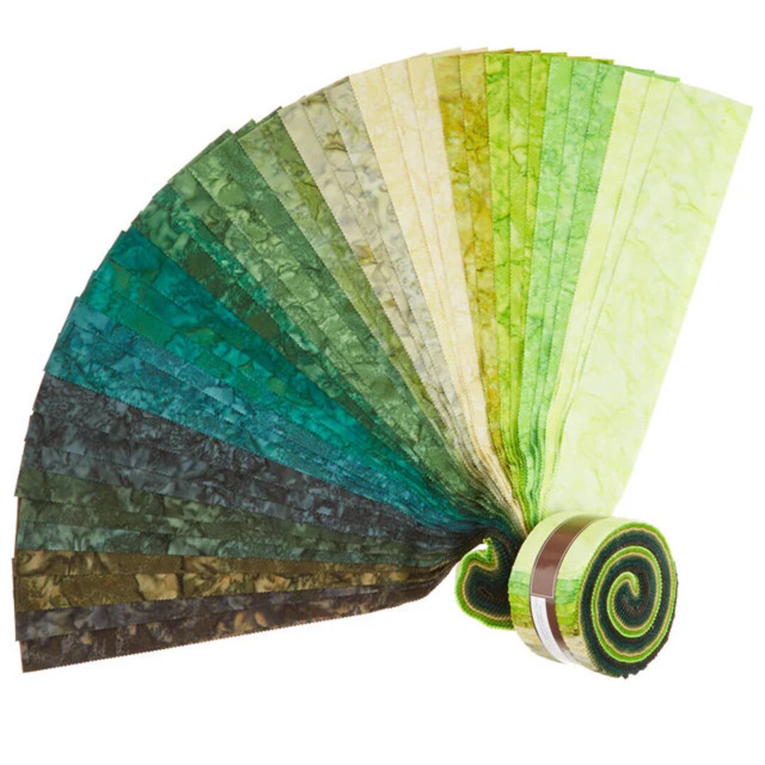 Artisan Batiks Solids - Prisma Dyes Rainforest - Jelly Roll - (40) 2 1/ ...