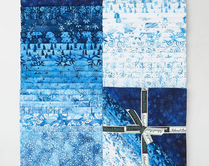 Snowfall Batiks - Layer Cake - (42) 10" Squares - Stacker - by Island ...