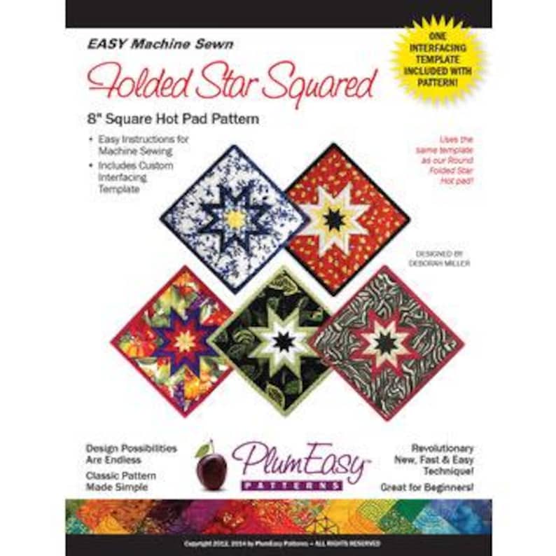 Folded Star Squared Hot Pad Pattern - 8