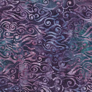 Violet Crush Batiks - Purple & Blue Swirls - Yardage - Wilmington ...