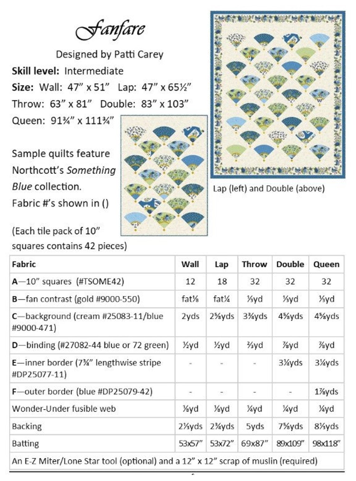 Fanfare - Quilt PATTERN - by Patti's Patchwork - Layer Cake Friendly ...