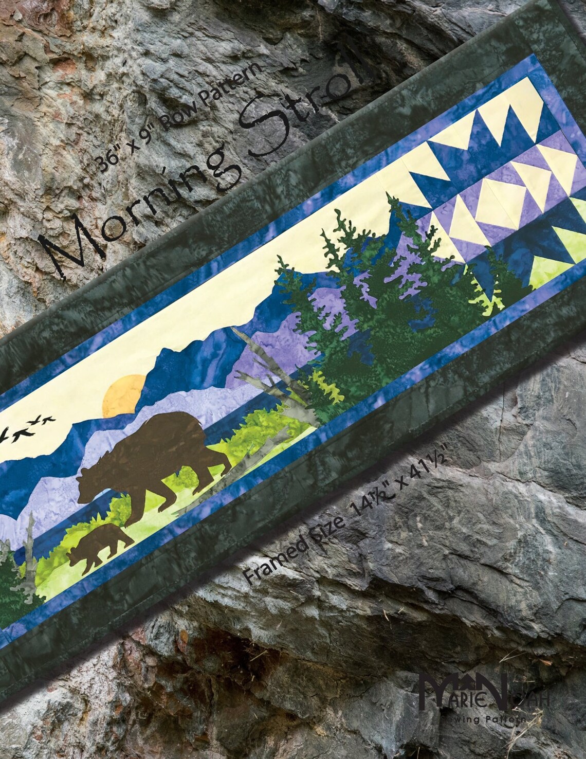 Morning Stroll PATTERN - by Marie Noah at Northern Threads - Quilt Size ...