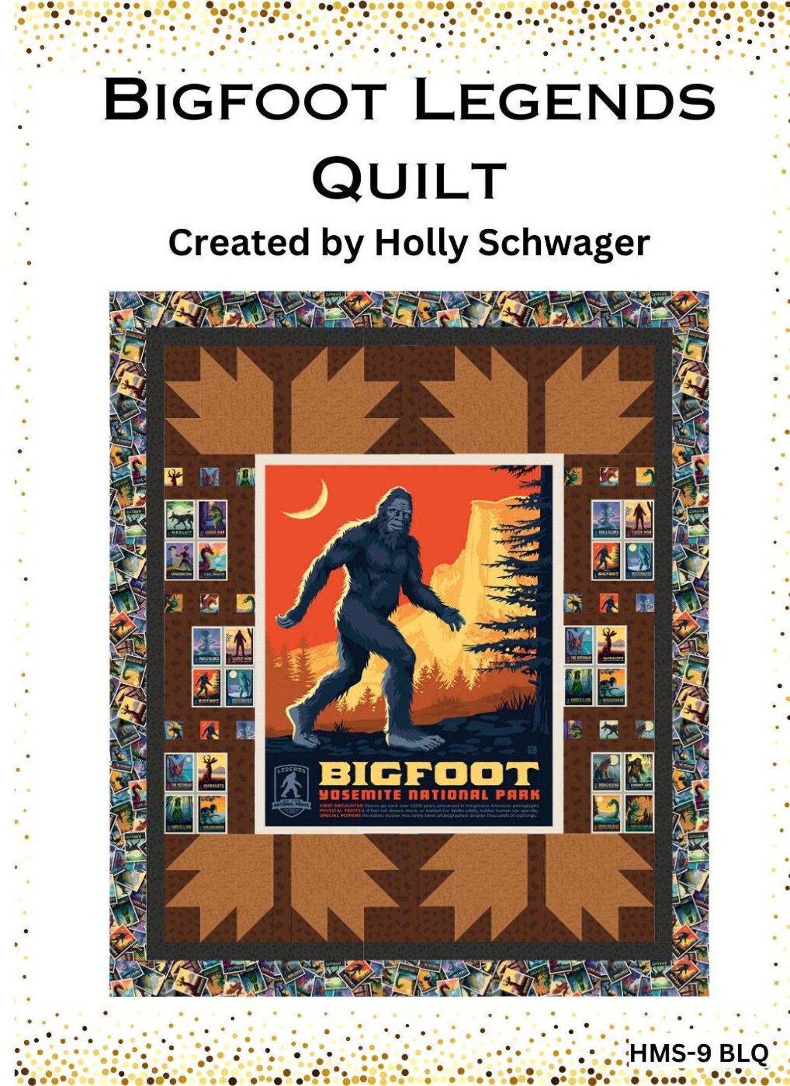 DIGITAL DOWNLOAD - Bigfoot Legends Quilt PATTERN - by Holly Schwager ...