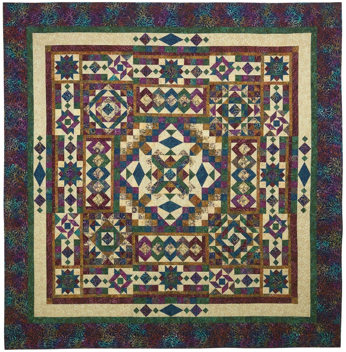 Gemstone - Quilt PATTERN - by Wing and a Prayer - Finished Size- Queen ...