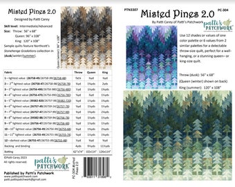 Misted Pines 2.0 Quilt PATTERN by Patti's Patchwork Ombre Trees ...