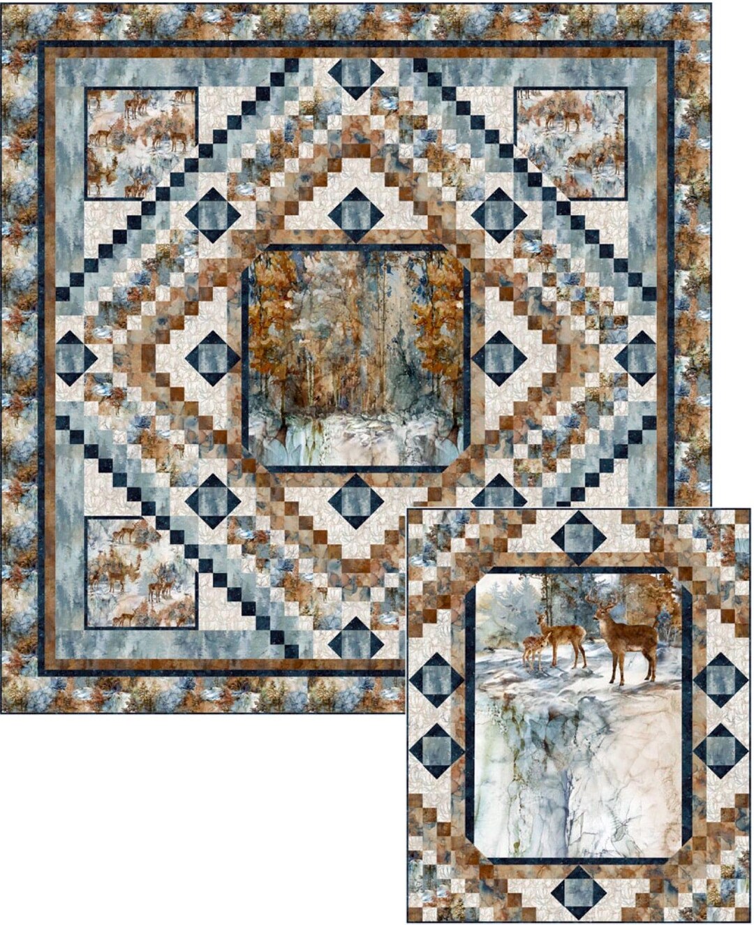 Highland Steps - Quilt PATTERN - Pine Tree Country Quilts - Wall, Queen ...