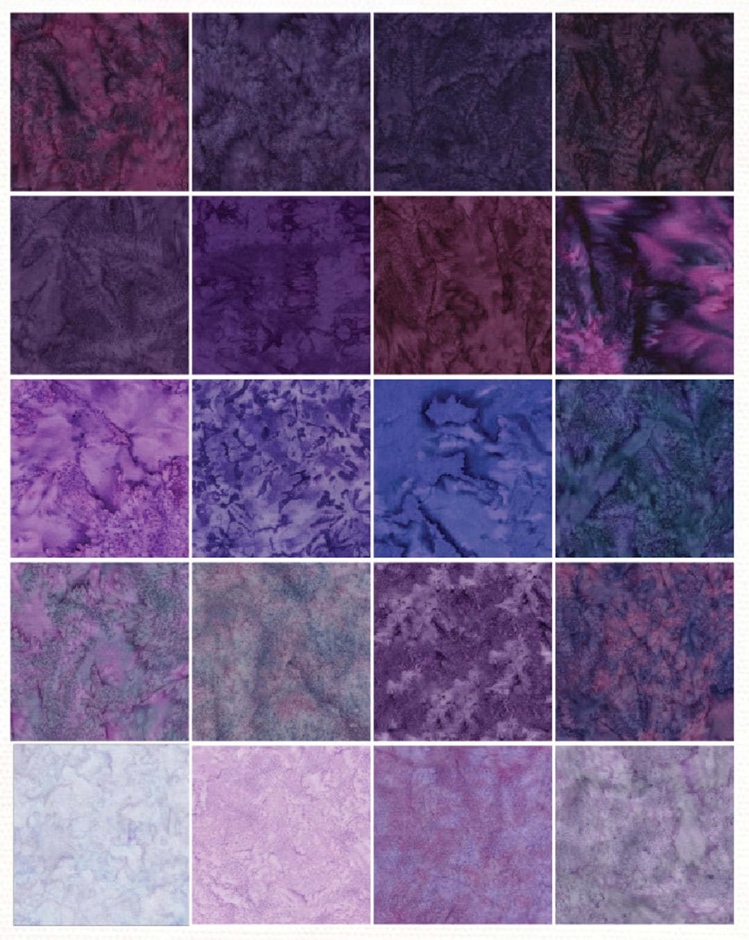 Playful Purple-stamp - Charm Pack - (42) 5" Squares - Stamp Pack - by ...