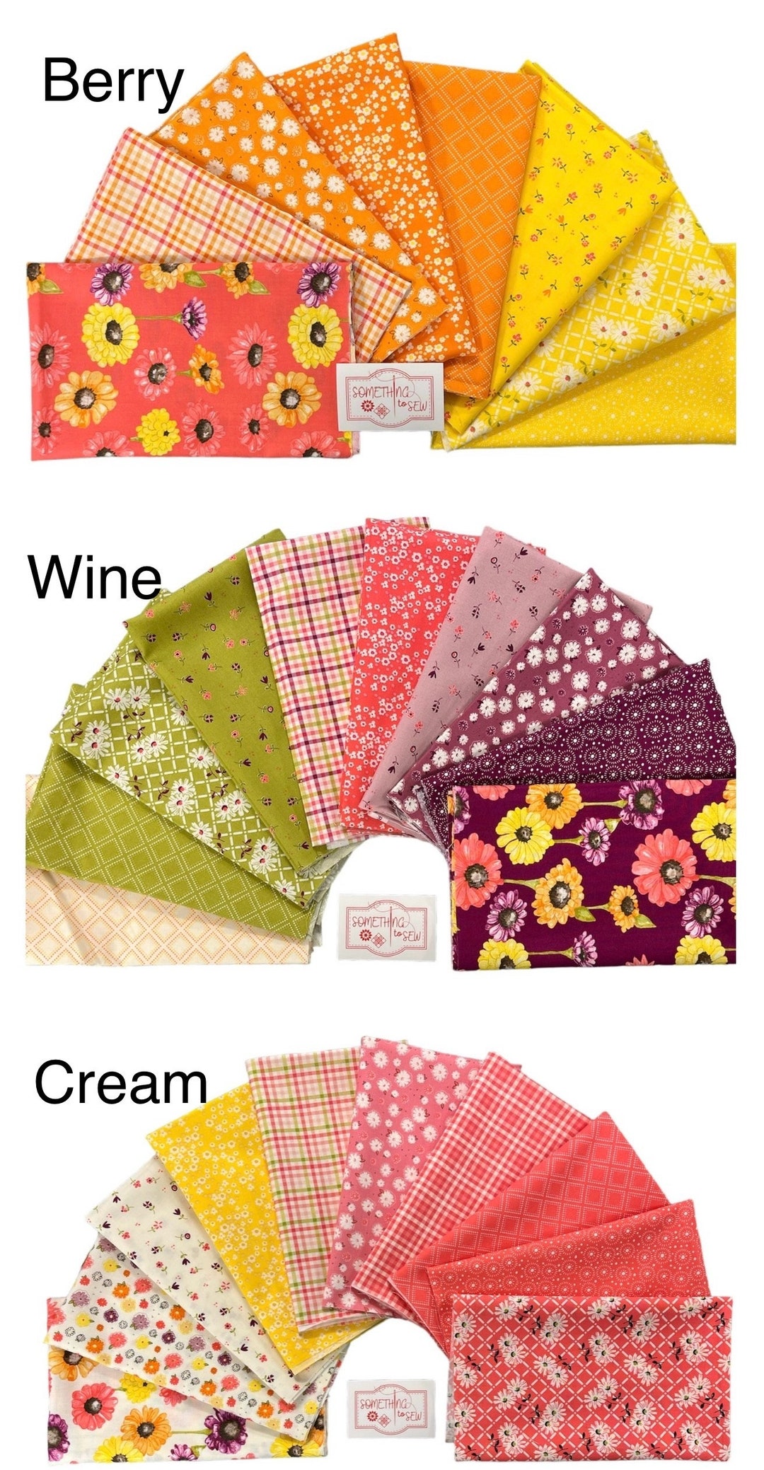 Adel in Summer - Fat Quarter Bundle - 3 Colorways: Berry (8fqs), Wine ...
