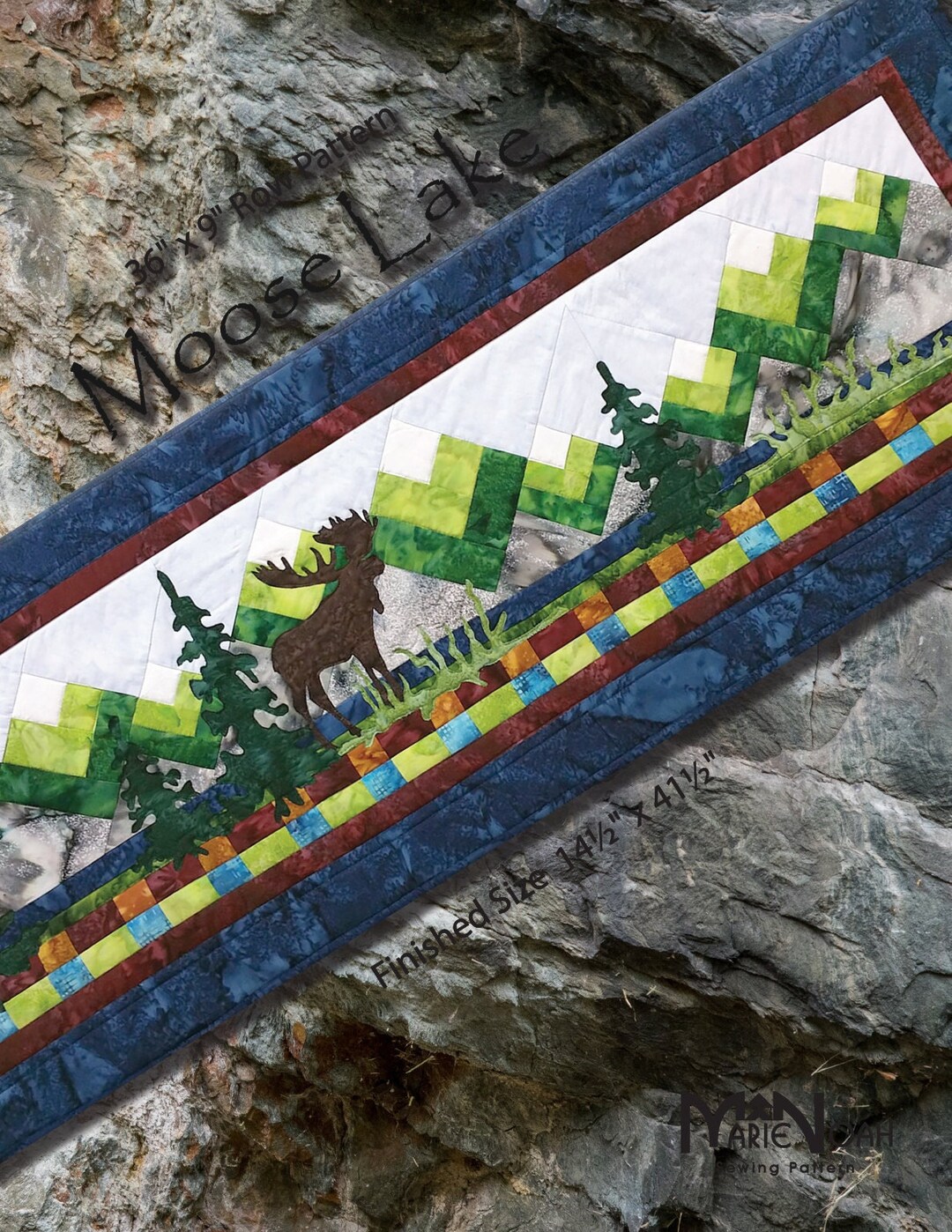 Moose Lake PATTERN - by Marie Noah at Northern Threads - Quilt Size: 14 ...