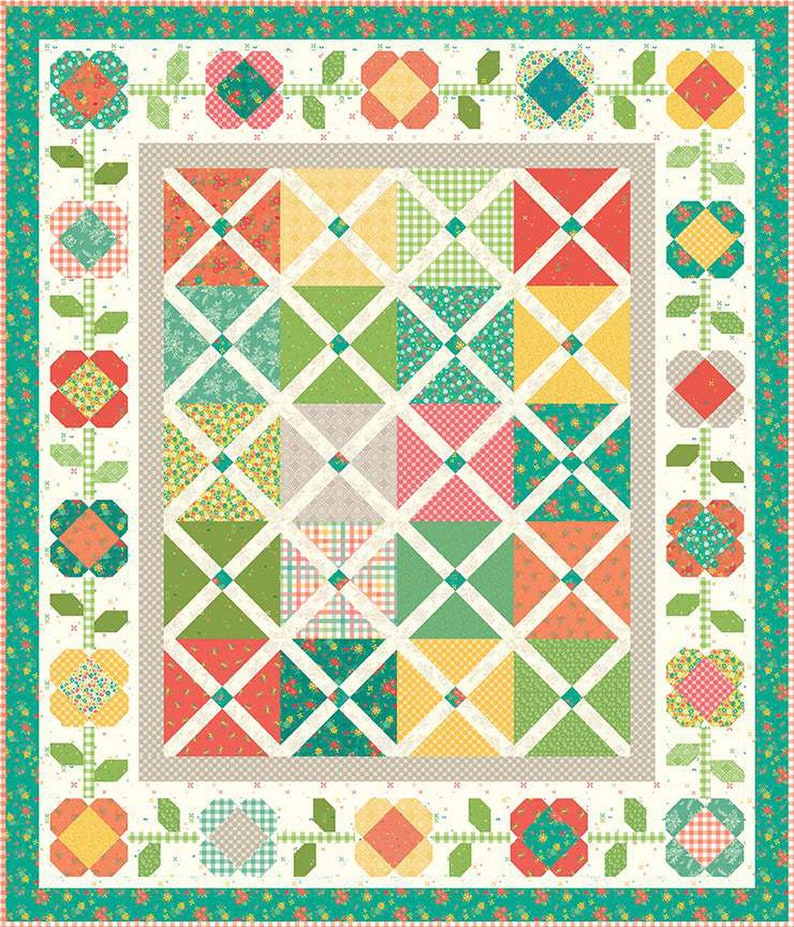 Plaid and Posies Quilt PATTERN by Heather Peterson of - Etsy