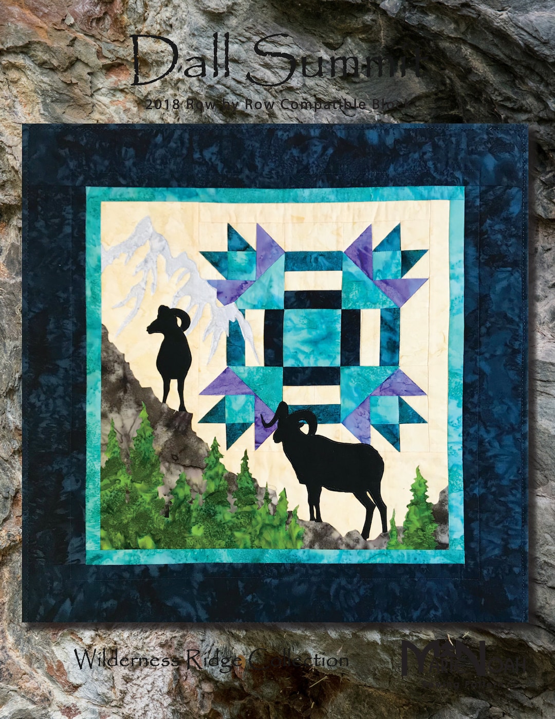 Dall Summit PATTERN - by Marie Noah at Northern Threads - Fits 18" X 18" Block | Bordered 26" X ...
