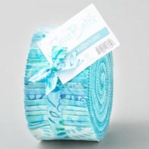 Java Batiks Soft Teal Strips Jelly Roll 40 2.5 Strips by Maywood ...
