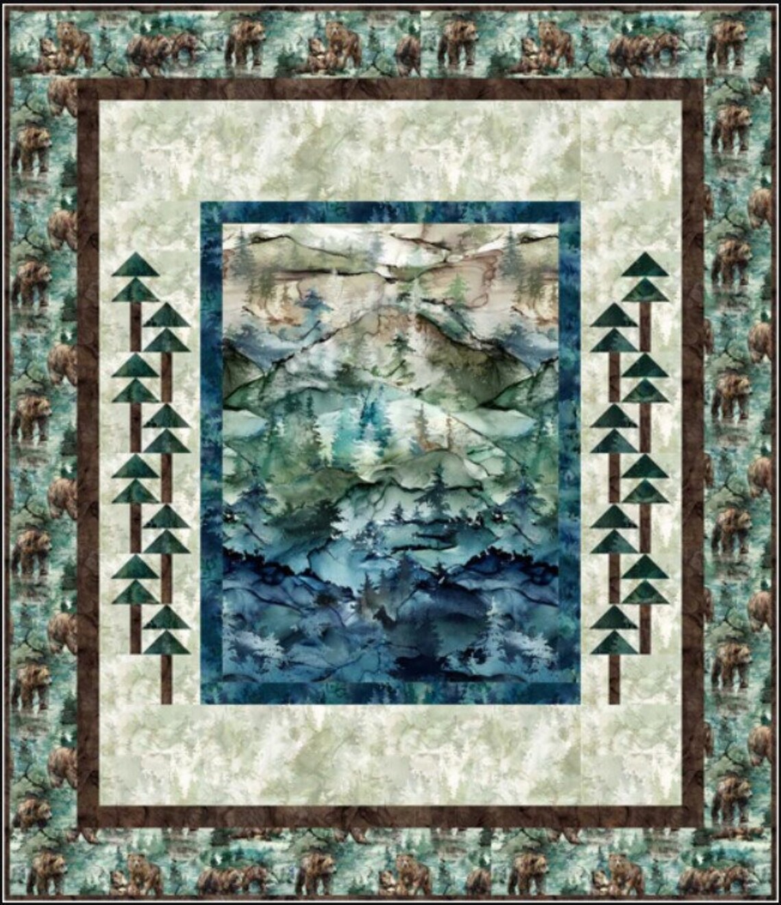 Parallel Forest - Quilt PATTERN - by by Bound to Be Quilting - 68” X 79 ...
