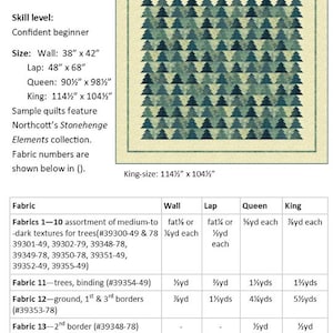 Pine Grove - Quilt PATTERN - by Patti's Patchwork - Features Stonehenge ...