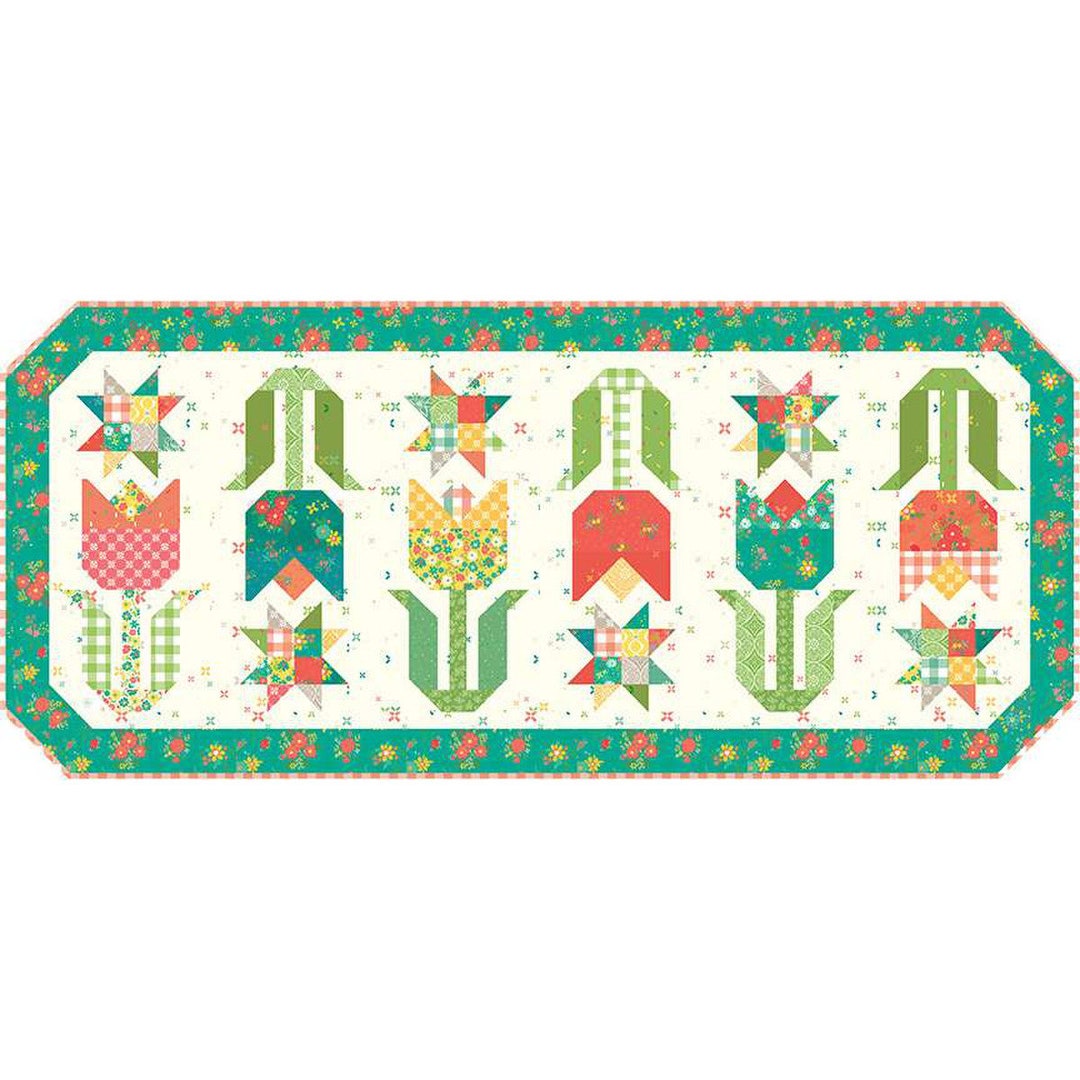 Tulip Time Runner Boxed Kit Gingham Cottage by Heather Peterson of Anka ...