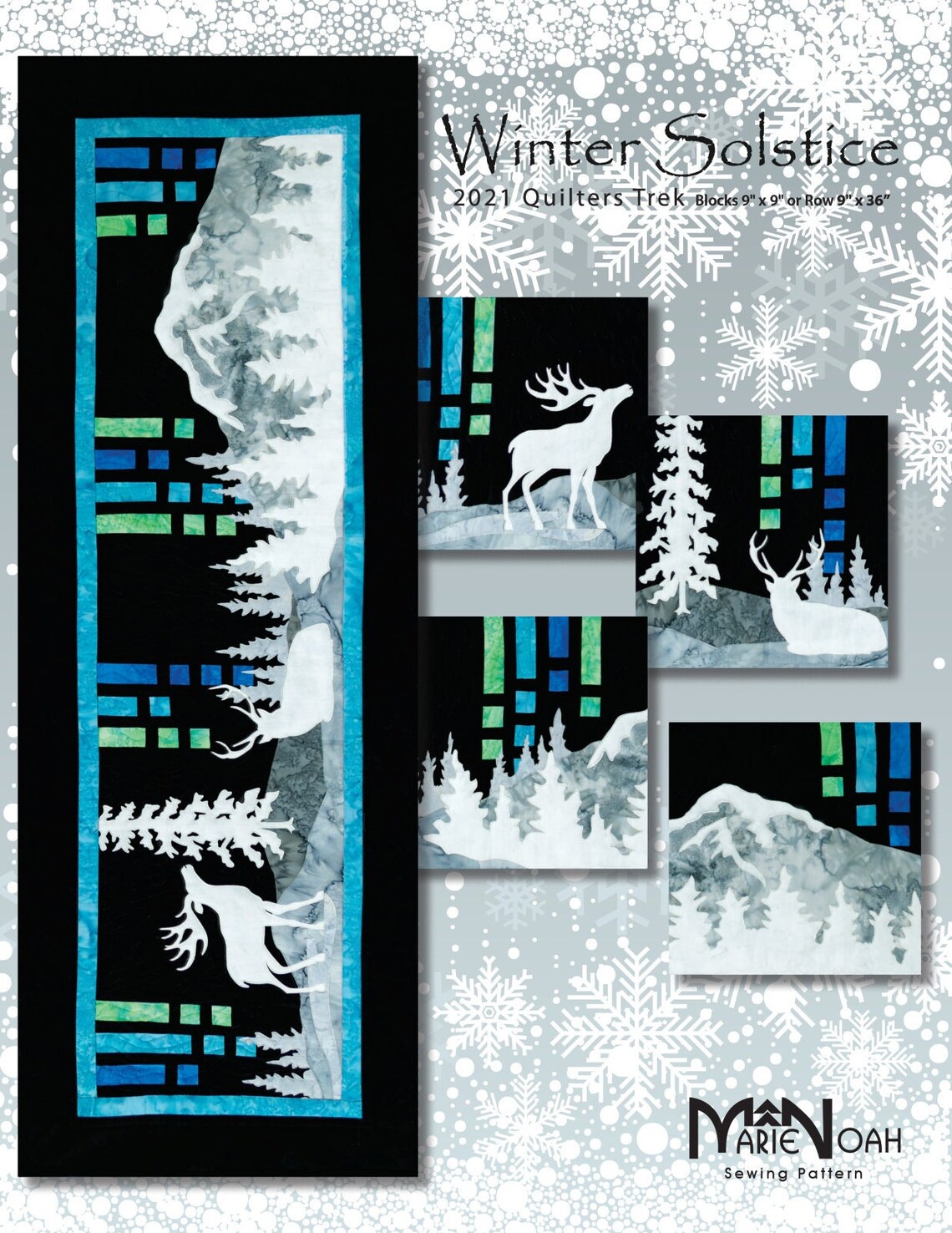 Winter Solstice PATTERN - by Marie Noah at Northern Threads - Mountains ...
