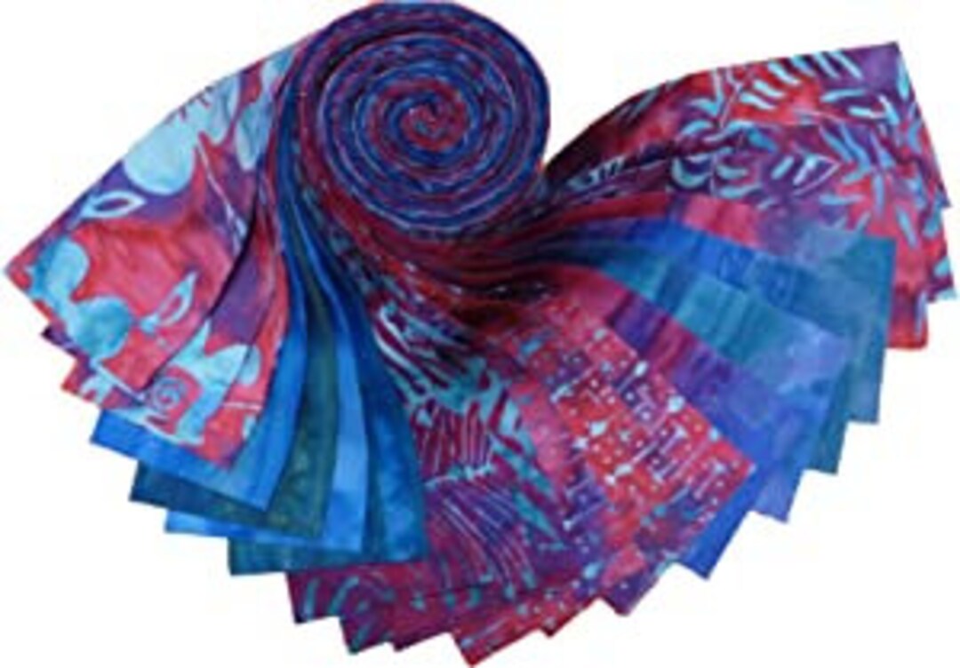 Indonesian Batiks Fabric Roll - Jelly Roll - (20) 2 1/2" Strips - Strip ...