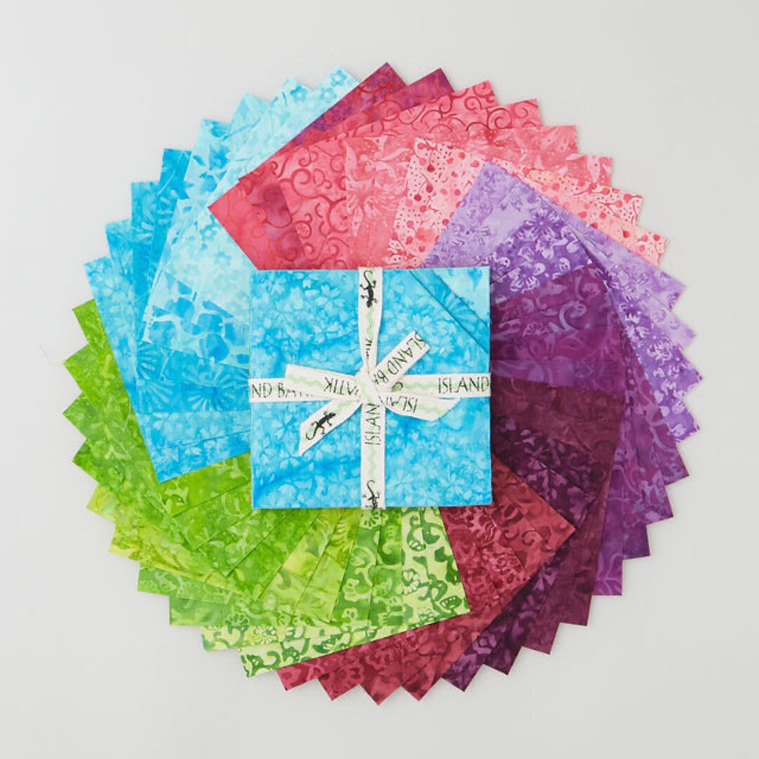 Jubilant Batiks - Charm Pack - (42) 5" Squares - by Island Batik ...