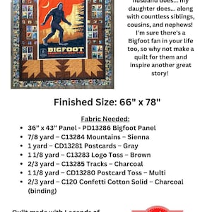 Bigfoot Legends Quilt PATTERN - by Holly Schwager of Something to Sew ...