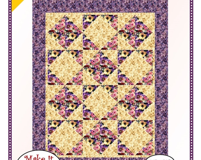 Tumbling Triangles 3 Yard Quilt Pattern by Fran Morgan of Fabric Cafe ...