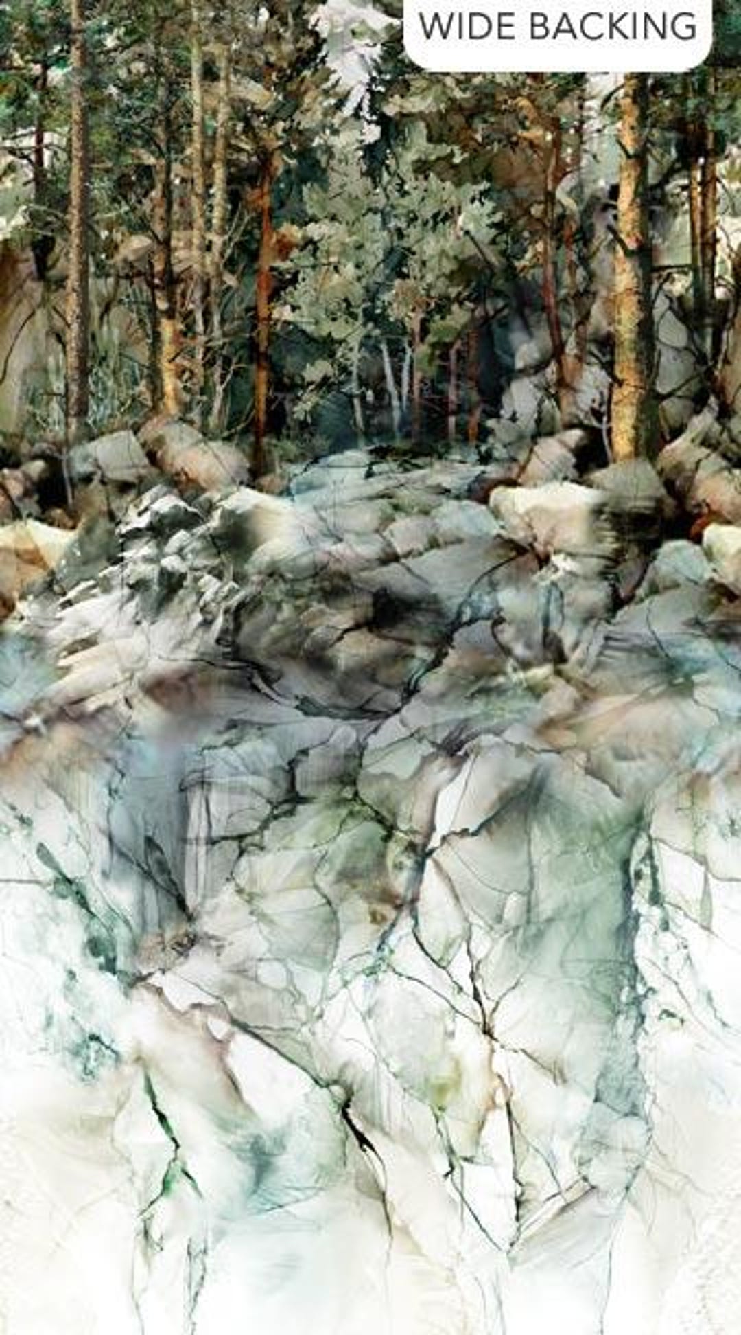 Wide Back Lone Wolf Scenic Backing - Running 108" Yardage - by Deborah ...