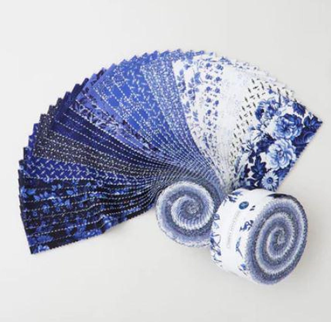 Jasper Blue Jelly Roll - 2 1/2" Strips - by Whistler Studios for ...