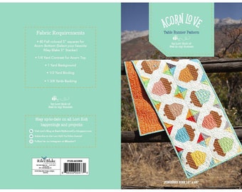 Acorn Love Table Runner Pattern by Lori Holt of Bee in My Bonnet P120 ...