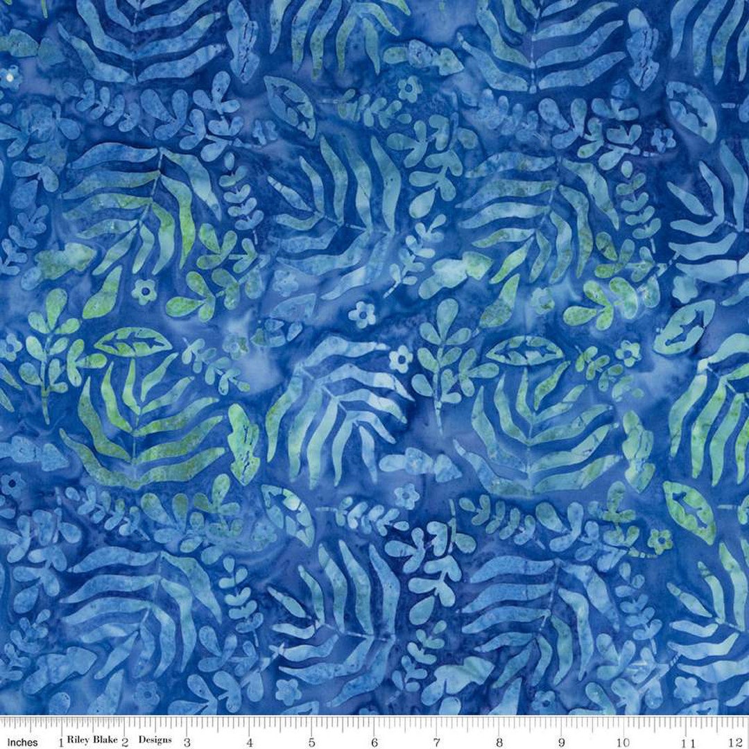 Expressions Batiks - Tjaps - Azure Blue Green - Yardage - by Riley ...
