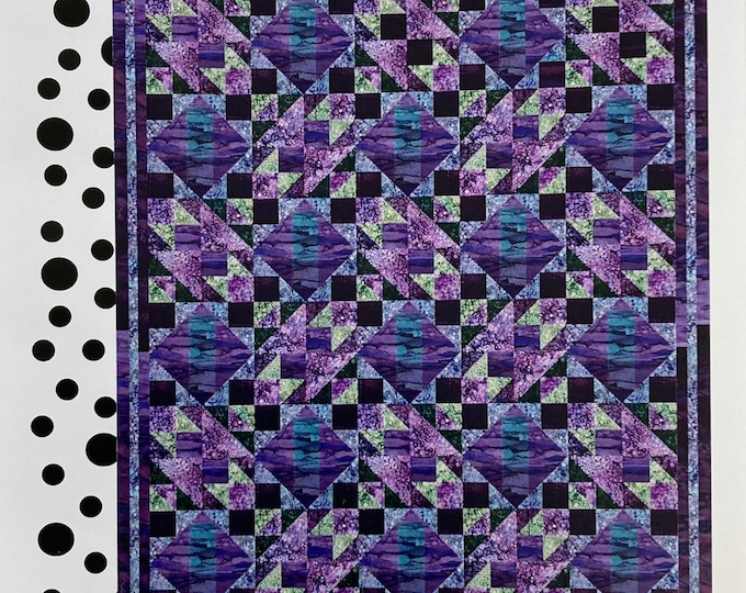 Plum Purrfect - Quilt PATTERN - by Nan Baker of Purrfect Spots - Bliss Ensemble by Northcott ...