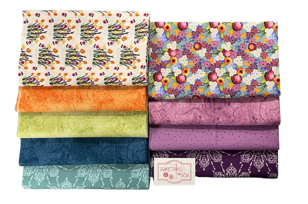 Floral Fun - HALF YARD Bundle - (9) Hys From Floralicious by Lila ...